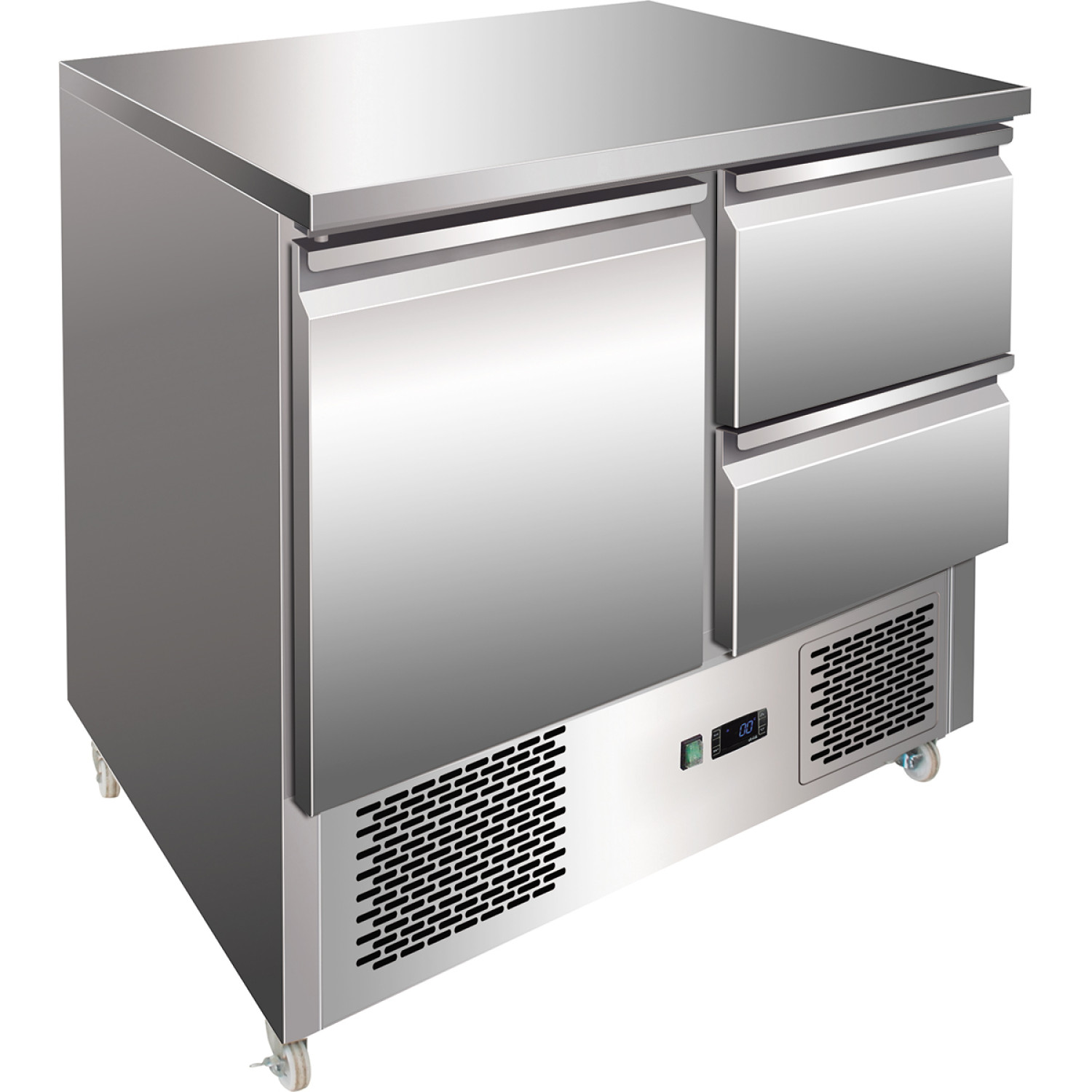Professional Refrigerated prep counter 1 door 2 drawers - CE2DS11
